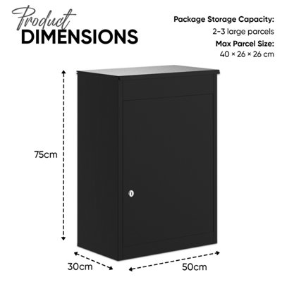 BELOFAY Wall Mounted Parcel Box, Lockable Steel Delivery Box with Flip ...