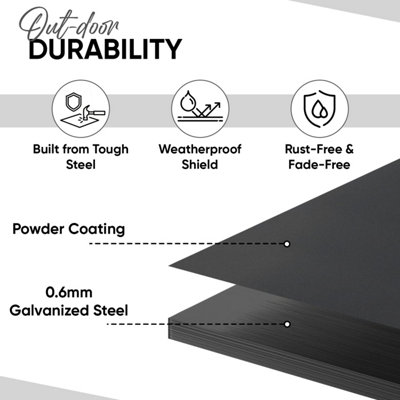 BELOFAY Wall Mounted Parcel Box, Lockable Steel Delivery Box with Flip ...