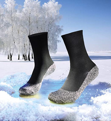 Below Zero Aluminium Fibre Thermal Socks - Lightweight Black Unisex ...