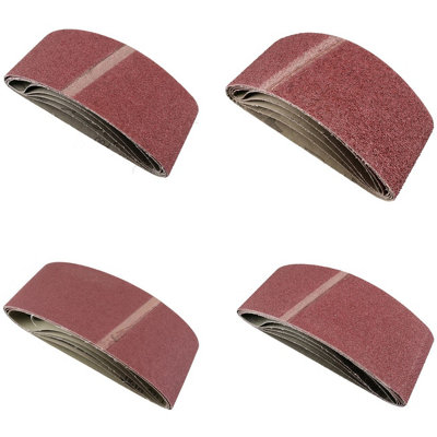 Belt Power File Sander Abrasive Sanding Belts 457mm x 75mm Mixed Grit ...