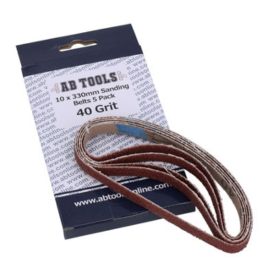 Belt Power Finger File Sander Abrasive Sanding Belts 330mm x 10mm 40 ...