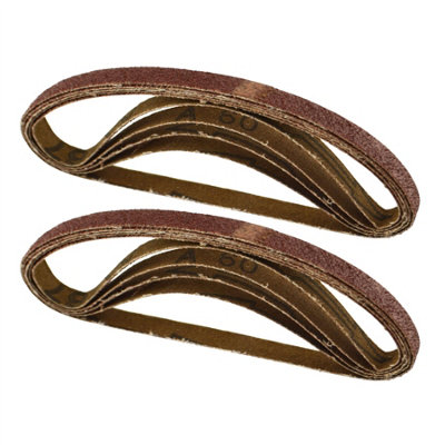 Belt Power Finger File Sander Abrasive Sanding Belts 330mm x 10mm 60 ...