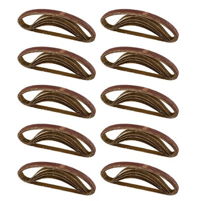 Belt Power Finger File Sander Abrasive Sanding Belts 330mm x 10mm 60 ...