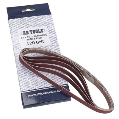 Belt Power Finger File Sander Abrasive Sanding Belts 457mm x 13mm 120 ...