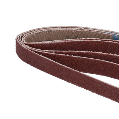 Belt Power Finger File Sander Abrasive Sanding Belts 457mm x 13mm 80 ...