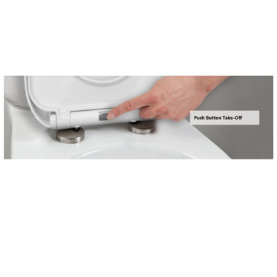 Bemis D370 Top Fix Slow Close D Shape Toilet Seat