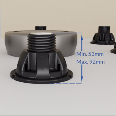 Bemis Pack of four Heavy Duty Shower Feet