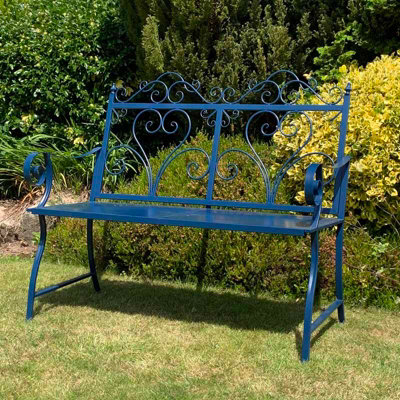 Bench - L50 x W118 x H90 cm - Blue | DIY at B&Q