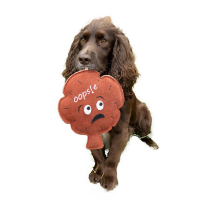 Benji & Flo Crazy Faces Oopsie Whoopsie Suede Dog Toy Brown (One Size)
