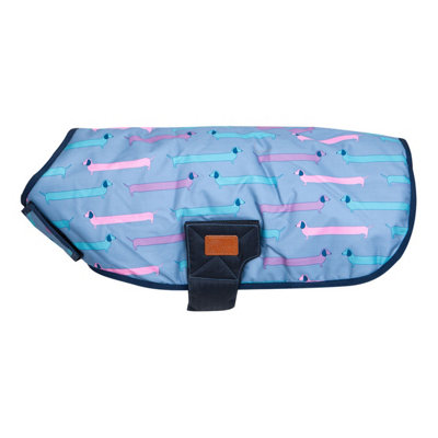 Benji & Flo Dorris The Dachshund Dog Coat Riviera Blue/Navy (XXL)