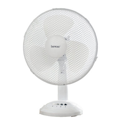 Benross 43920 12-Inch Standing Desk Fan - White