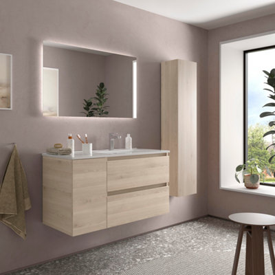 BEQUIA PLUS Vanity Unit 90cm Natural Basin Ceramic Right tap 1P