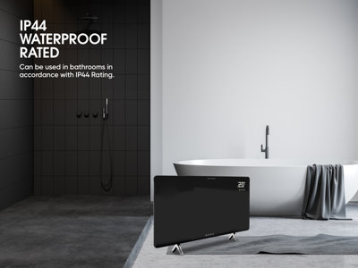 BERG 720W Far Infrared Electric Wi-Fi/Remote Control Smart Glass Panel ...