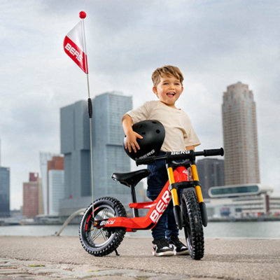 Berg Biky Mini Red Balance Bike 2 -5 Years Special Offer - Free Safety Flag