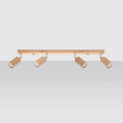 Berg Wood Bronze 4 Light Classic Ceiling Light | DIY at B&Q