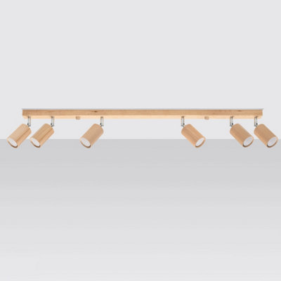 Berg Wood Bronze 6 Light Classic Ceiling Light | DIY at B&Q