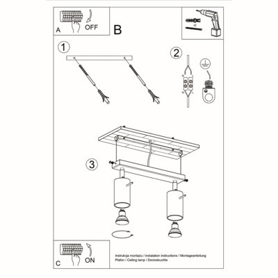 Berg Wood Natural 2 Light Classic Ceiling Light