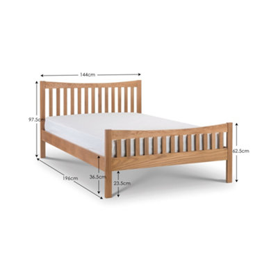 Bergamo 135cm Double Natural Oak Effect Bed