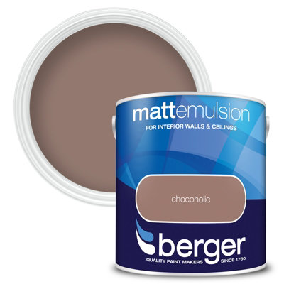 Berger Matt Emulsion Paint Chocoholic - 2.5L | DIY at B&Q