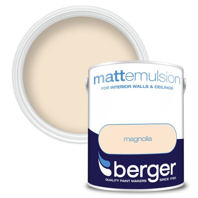 Buy Berger Matt Emulsion Paint Magnolia - 5L at B&Q