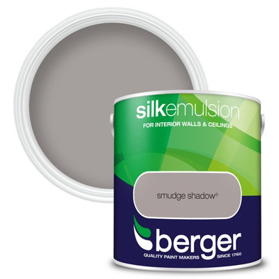 Berger Silk Emulsion Paint Smudge Shadow - 2.5L | DIY at B&Q