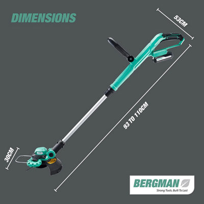 Bergman Interchange Cordless Grass Trimmer with 18V Battery & Charger ...