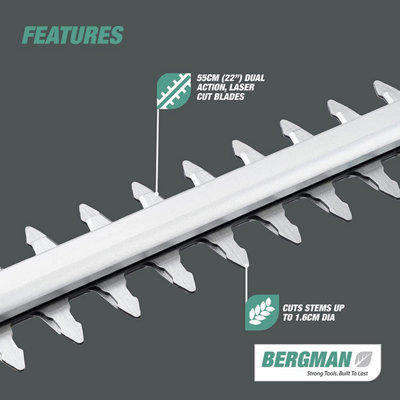 Bergman Interchange Cordless Telescopic Hedge Trimmer with 18V Battery ...