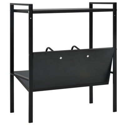 Berkfield 2-Layer Book Shelf Black 52x28x59 cm Engineered Wood