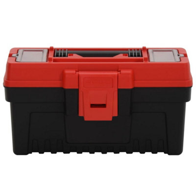 Berkfield 2 Piece Tool Box Set Black and Red Polypropylene | DIY at B&Q