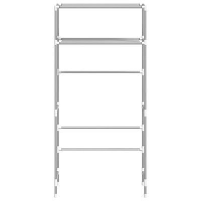 Berkfield 2-Tier Storage Rack over Washing Machine Grey 69x28x143 cm Iron