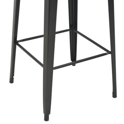 Berkfield 3 Piece Bar Set Steel Black