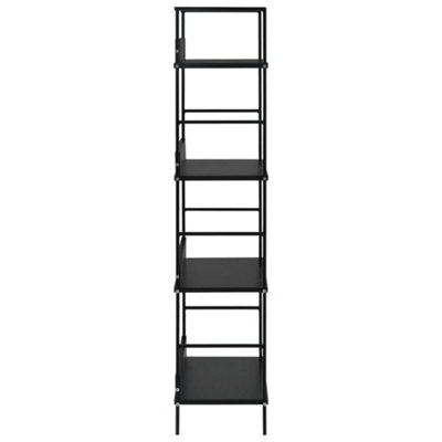 Berkfield 4-Layer Book Shelf Black 60x27.6x124.5 cm Engineered Wood