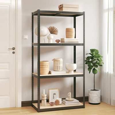 Berkfield 4-Layer Storage Shelf Anthracite Steel&Engineered Wood