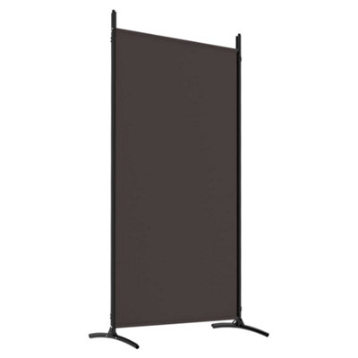 Berkfield 4-Panel Room Divider Brown 346x180 cm Fabric