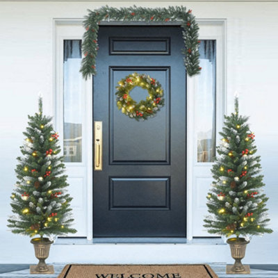 Berkfield 4 Piece Christmas Door Decoration Set PVC