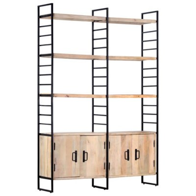 Berkfield 4-Tier Bookcase 124x30x180 cm Solid Mango Wood | DIY at B&Q