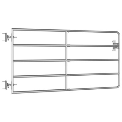 Berkfield 5 Bar Field Gate Steel (95-170)x90 cm Silver