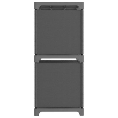 Berkfield 5-Cube Display Shelf Grey 103x30x72.5 cm Fabric