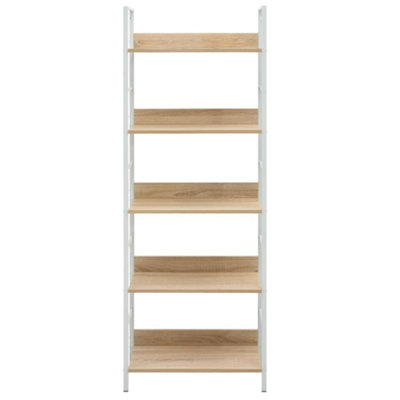 Berkfield 5-Layer Book Shelf Oak 60x27.6x158.5 cm Engineered Wood