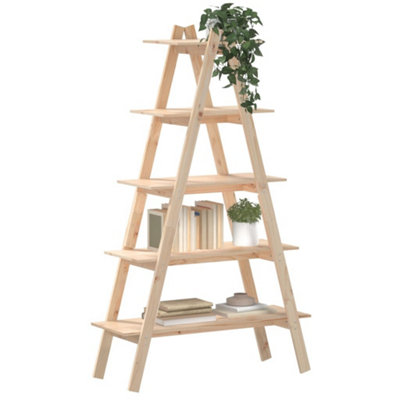Berkfield 5-Tier Shelf A-shape 110x40x180.5 cm Solid Wood Pine