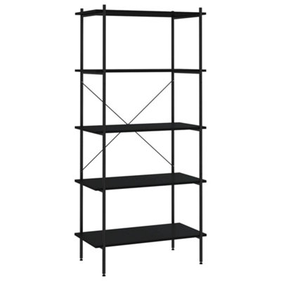 Berkfield 5-Tier Shelving Unit Black 80x40x163 cm | DIY at B&Q