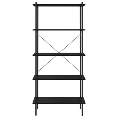 Berkfield 5-Tier Shelving Unit Black 80x40x163 cm | DIY at B&Q