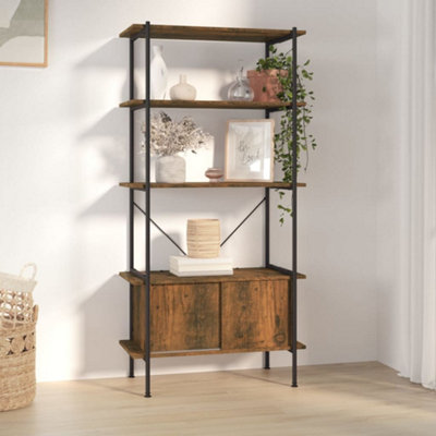 Berkfield 5-Tier Shelving Unit with Cabinet 80x40x163 cm Steel and ...