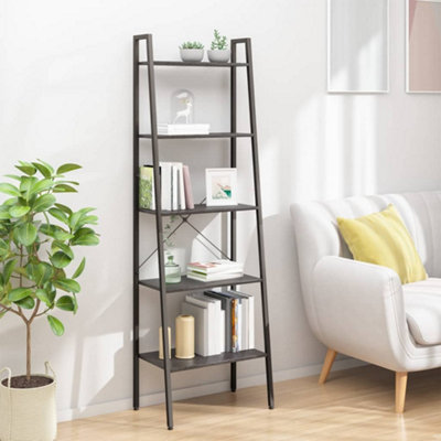 Berkfield 5-Tier Standing Shelf Black 56x35x174 cm