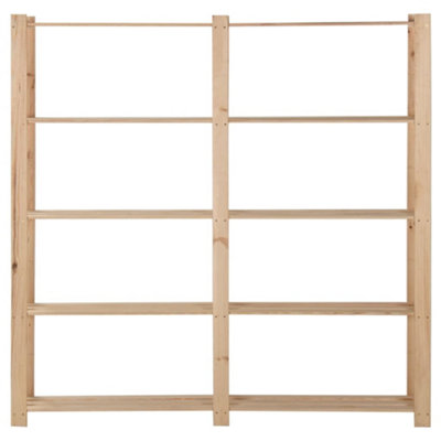 Berkfield 5-Tier Storage Rack 170x28.5x170 cm Solid Pinewood