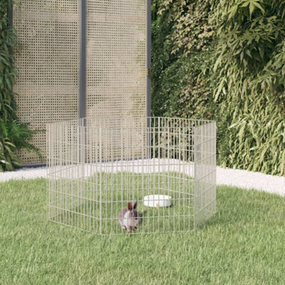 Berkfield 6-Panel Rabbit Cage 54x60 cm Galvanised Iron | DIY at B&Q