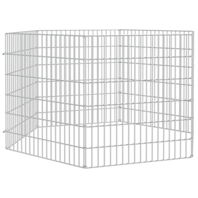Berkfield 6-Panel Rabbit Cage 54x60 cm Galvanised Iron | DIY at B&Q