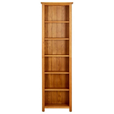 Berkfield 6-Tier Bookcase 52x22x180 cm Solid Oak Wood | DIY at B&Q
