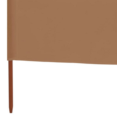 Berkfield 9-panel Wind Screen Fabric 1200x120 cm Taupe