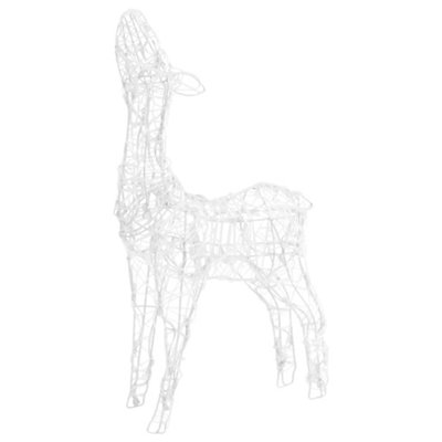 Berkfield Acrylic Reindeer Family Christmas Decoration 160 LED Cold White
